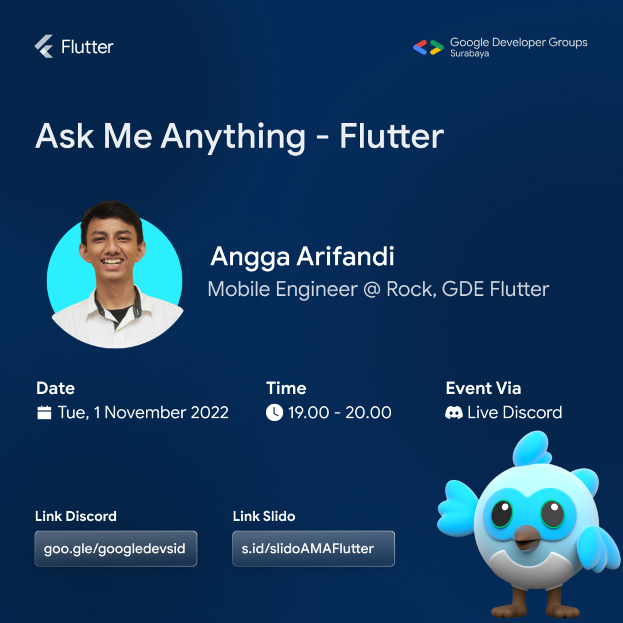 See Ask Me Anything - Flutter at Google Developer Groups GDG Surabaya